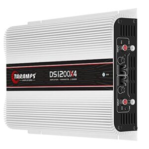 Taramps 4 Channel Car Amplifier – Class D Multichannel Amplifier 1200 Watt RMS, Car Electronics Car Audio Subwoofer 2 Ohm Stable Bass Boost Crossover for Car Speakers Sub Amp