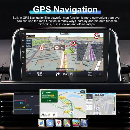 2G+32G Wireless Apple CarPlay Car Stereo, 9" Touch Screen Android 11 Double Din Car Radio, HD Backup Camera Bluetooth Audio GPS Navigation WiFi Subw Android Auto USB FM/RDS Radio External Mic