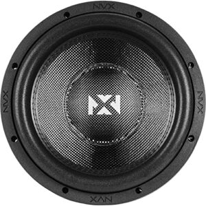 NVX VCW124v3 (VCW124 Version 3) 2400 Watt Peak (1200W RMS) 12" VC-Series v3 Dual 4-Ohm Car Subwoofer…