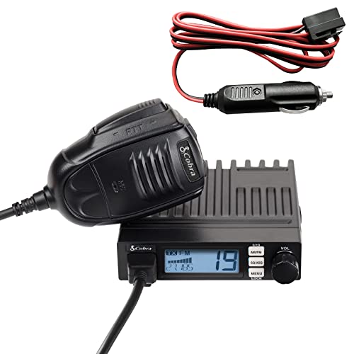 Cobra 19 Mini Recreational CB Radio - Easy to Operate Emergency Radio, Travel Essentials, Instant Channel 9, 4 Watt Output, Full 40 Channels, Time Out Timer, VOX, Auto Squelch, Auto Power, Black