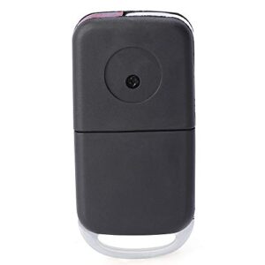 Keyecu Flip Remote Key Shell 3+1 Button for Mercedes-Benz C E ML S HU39 Blank Blade (3B With Panic Button)