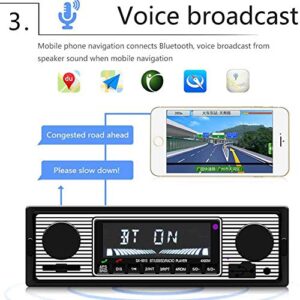 PolarLander 12V Bluetooth Car Stereo,4x45W Car Audio FM Radio, MP3 Player USB/SD/AUX Hands Free Calling with Wireless Remote Control