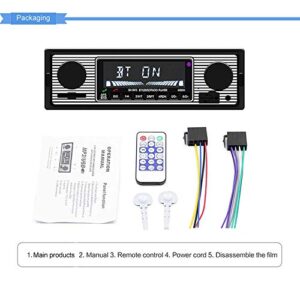 PolarLander 12V Bluetooth Car Stereo,4x45W Car Audio FM Radio, MP3 Player USB/SD/AUX Hands Free Calling with Wireless Remote Control