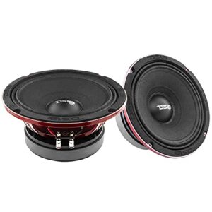 DS18 PRO-EXL84 Loudspeaker - 8", Midrange, Red Aluminum Basket, 800W Max, 400W RMS, 4 Ohms, Ferrite Magnet - for The People Who Live and Breathe Car Audio (1 Speaker)