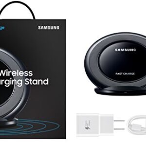 Samsung Qi Certified Fast Charge Wireless Charging Pad + Stand - Supports wireless charging on Qi compatible smartphones - Black