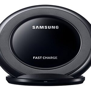 Samsung Qi Certified Fast Charge Wireless Charging Pad + Stand - Supports wireless charging on Qi compatible smartphones - Black