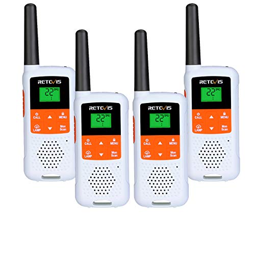 Retevis RT49B Walkie Talkies for Cruise, Two Way Long Range Radios, NOAA White Walkie Talkies 4 Pack, USB Rechargeable 2 Way Radio for Family Camping Hiking Hunting