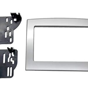 Silver Double Din Dash Kit Compatible with Dodge Ram 2006-2010 Truck Car Stereo Radio Install Kit