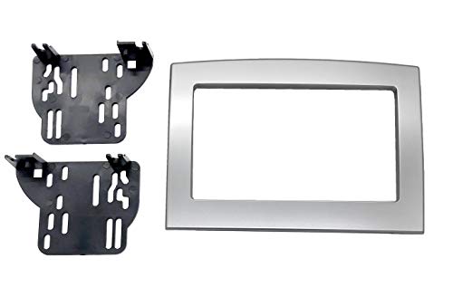 Silver Double Din Dash Kit Compatible with Dodge Ram 2006-2010 Truck Car Stereo Radio Install Kit