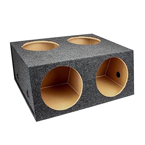 Qpower Quad 4 Hole 12 Inch Sealed Divided Speaker Box Subwoofer Enclosure