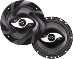 dual electronics ds652 2-way 6 ½ inch car speakers with 100 watt peak power & 1 inch mylar balanced dome tweeter