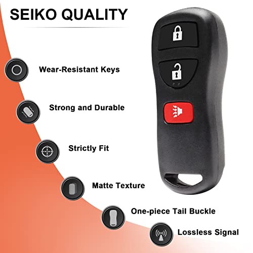 SaverRemotes for Nissan Armada Frontier Murano NV Pathfinder Quest Sentra Titan Versa Xterra Keyless Entry Remote Replacement KBRASTU15 (Pack of 2)