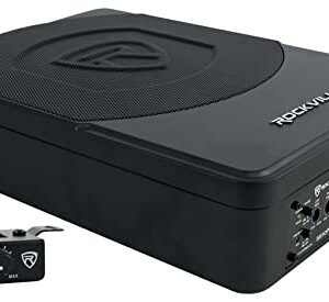 Rockville SS10P 10" 800w Slim Under-Seat Active Powered Car/Truck Subwoofer Sub