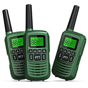 gocom g2 frs walkie talkies for kids & adults ipx4 waterproof long range two way radios 22 channel led flashlight two way walkie talkie (g2 3pack)