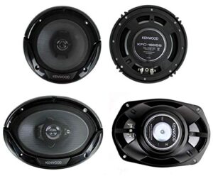 kenwood kfc-1665s + kfc-6965s 6.5″ 300w 2-way plus (2) 6×9 400w 3-way car speakers