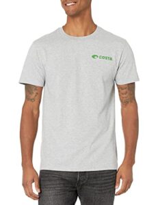 costa del mar radar bass short sleeve t shirt, grey heather, xx-large