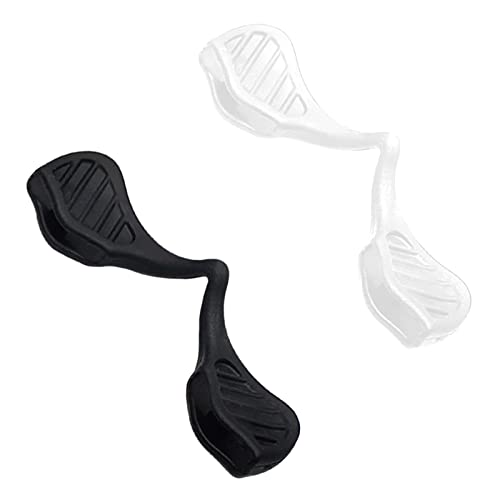 BLAZERBUCK Replacement Nose Piece Pads for Oakley Radar EV/RadarLock/Radar Sunglass - Euro Fit Black + White