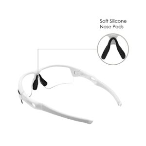 BLAZERBUCK Replacement Nose Piece Pads for Oakley Radar EV/RadarLock/Radar Sunglass - Euro Fit Black + White