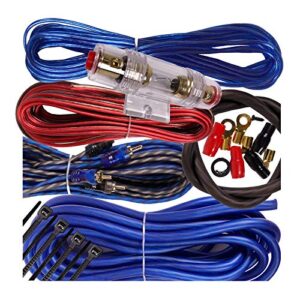 complete 1500w gravity 8 gauge amplifier installation wiring kit amp pk3 8 ga blue – for installer and diy hobbyist – perfect for car/truck/motorcycle/rv/atv