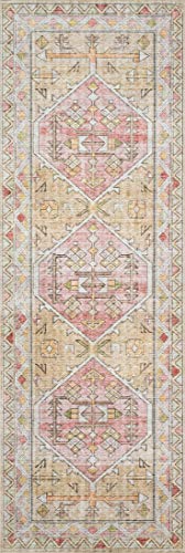 Loloi II Skye Collection SKY-04 Gold / Blush, Traditional 7'-6" x 9'-6" Area Rug