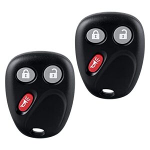 pilida keyless entry remote key fob lhj011 compatible with 2003-2007 chevy suburban tahoe avalanche equinox silverado ssr| gmc sierra/yukon| hummer h2| cadillac escalade 3 button car key 2 pack