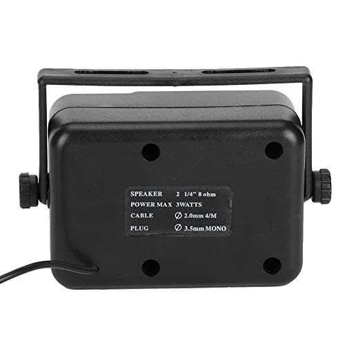 Qiilu Car Radio External Speaker, Mini External Speaker NSP‑150V 2‑Way Radio CB HF VHF UHF Transceiver Car Accessory