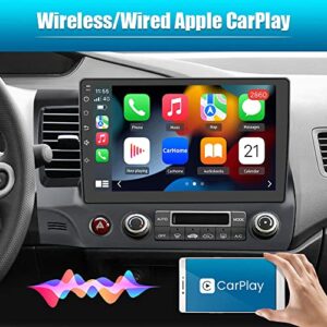 2G+32G Car Radio Stereo for Honda Civic 2006-2011 Andriod 11 with Bluetooth GPS Navigation Wireless Apple CarPlay Andriod Auto