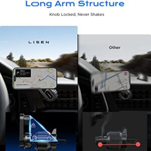 LISEN Fits MagSafe Car Mount for iPhone Holder [20 Strongest Magnets] Magnetic Phone Holder for Car Vent Car Accessories Cell Phone Holder Mount for iPhone 14 13 12 Pro Max Mini Plus MagSafe Case