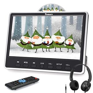 naviskauto 12” headrest dvd player with hdmi input, car dvd player with free headphone support usb/sd card, 1080p video, mp4, region free, last memory, av in & av out