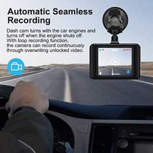 Dash Cam ,【2023 New Version】 1080P Full HD Dash Camera for Cars Front with 2.4-Inch LCD Screen, Night Vision, 170° Wide Angle, G-Sensor Motion Detection and Parking Monitor , Loop Recording