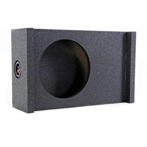 q-power single 10-inch universal downfire/behind seat sub box | qbshallow10 df