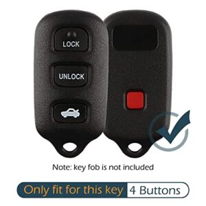 2Pcs Silicone 4 Buttons Key Fob Cover Remote Case Keyless Protector Compatible with Toyota Corolla Camry Avalon 4Runner Matrix Sequoia Sienna Solara Lexus ES300 LS400 SC300 SC400 Pontiac Vibe