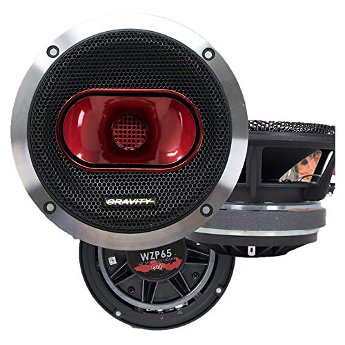 Gravity WZP65 Warzone Series 6.5" inch Pro Midrange Coaxial Loud Speaker 4-Ohms with 600 WATT Max, 1 Speaker Corrugated Speaker Surround with Oversize Magnet Motor Structure