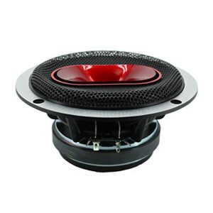 Gravity WZP65 Warzone Series 6.5" inch Pro Midrange Coaxial Loud Speaker 4-Ohms with 600 WATT Max, 1 Speaker Corrugated Speaker Surround with Oversize Magnet Motor Structure