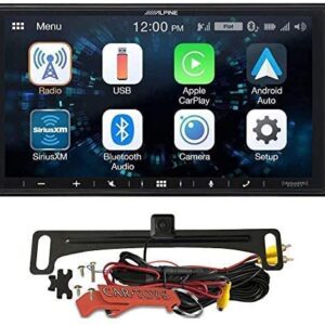 Alpine iLX-W650 7" Mechless Bluetooth Car Receiver Deck and Voxx HD Wide Angle Backup Camera Bundle. Android and iPhone Integration for Android Audio, Apple Car Play, and Streaming Music Apps