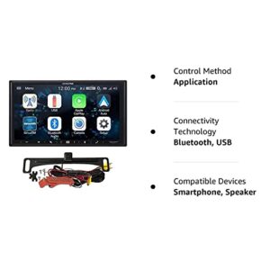 Alpine iLX-W650 7" Mechless Bluetooth Car Receiver Deck and Voxx HD Wide Angle Backup Camera Bundle. Android and iPhone Integration for Android Audio, Apple Car Play, and Streaming Music Apps