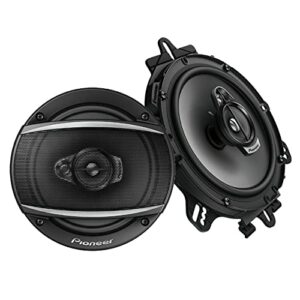 pioneer ts-a1676r a series 6.5 inch 320 watts max 3-way car speakers pair with multilayer mica matrix cone design,black