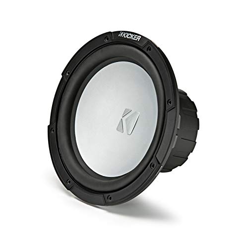 Kicker 45KMF104 10" Weather-Proof Subwoofer for Freeair Applications - Kicker 45KMG10C 10" LED Grille (Charcoal)