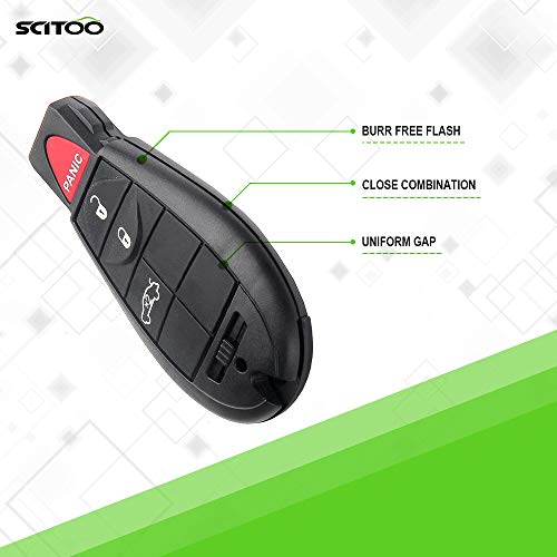 SCITOO 1X Keyless Entry Remote Key Fob 4 Buttons fit for Charger for Magnum for Grand for Cherokee 300 for Challenger M3N5WY783X