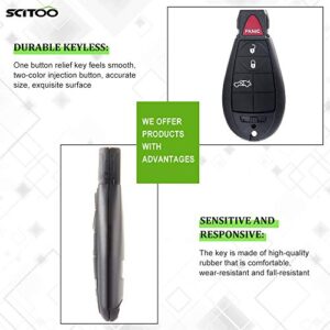 SCITOO 1X Keyless Entry Remote Key Fob 4 Buttons fit for Charger for Magnum for Grand for Cherokee 300 for Challenger M3N5WY783X