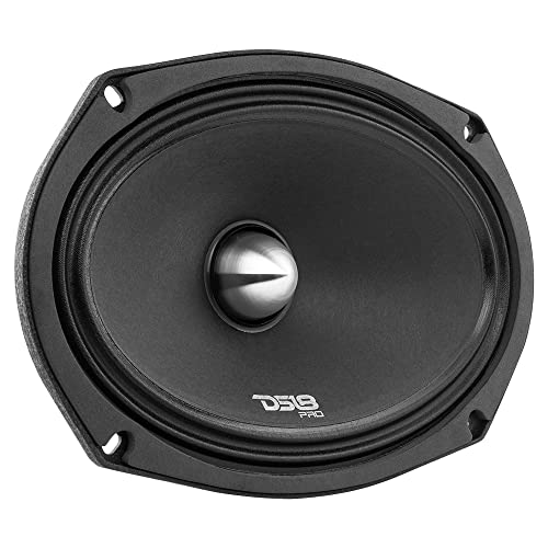 DS18 PRO-FR69NEO 6x9 Full-Range Loudspeaker - Silver Aluminum Bullet 500W Max 250W RMS 4-Ohms Grill Included Neodymium Magnet - Best Fullrange Car Audio Door Speaker - 2 Speakers