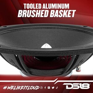 DS18 PRO-FR69NEO 6x9 Full-Range Loudspeaker - Silver Aluminum Bullet 500W Max 250W RMS 4-Ohms Grill Included Neodymium Magnet - Best Fullrange Car Audio Door Speaker - 2 Speakers