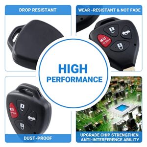 Pilida Keyless Entry Remote Replacement Key Fob Control Compatible with Toyota 4Runner Rav4 Yaris HYQ12BBY Not G