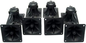 nippon america 4 pair of 3.25″ x 3.25″ piezo tweeter element dj speaker car audio square single super horn ntx-1004pz