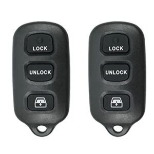 Keyless Entry Remote Control Car Key Fob Fit for Toyota 4Runner 1999 - 2009 Toyota Sequoia 2001-2007 Replacement Remote Control 3 Buttons Car Key FCC ID HYQ12BBX HYQ12BAN 2 Pack