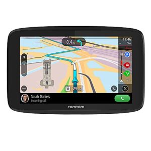 tomtom go supreme 6” gps navigation device with world maps, traffic and speed cam alerts thanks to tomtom traffic, updates via wifi, handsfree calling, click-and-drive mount