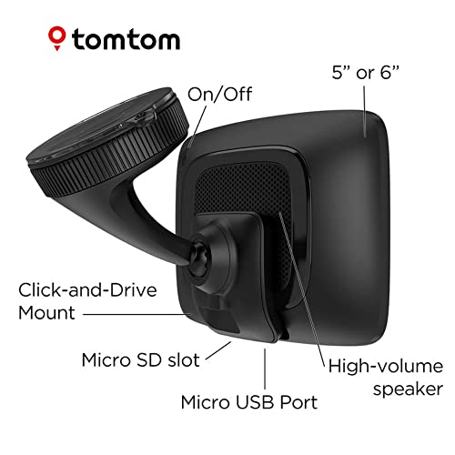 TomTom GO Supreme 6” GPS Navigation Device with World Maps, Traffic and Speed Cam alerts thanks to TomTom Traffic, Updates via WiFi, Handsfree Calling, Click-and-Drive Mount