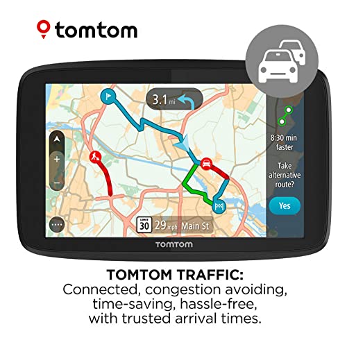 TomTom GO Supreme 6” GPS Navigation Device with World Maps, Traffic and Speed Cam alerts thanks to TomTom Traffic, Updates via WiFi, Handsfree Calling, Click-and-Drive Mount