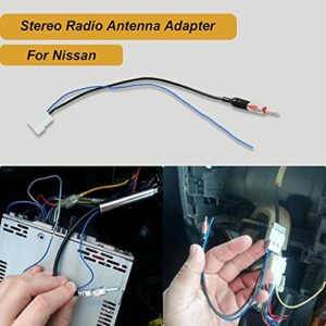 RED WOLF Aftermarket Radio Stereo Wire Harness Radio Antenna Adapter Fit Nissan Frontier/Pathfinder/Titan 2008-2020, Infinit QX60/G37 2010-2014