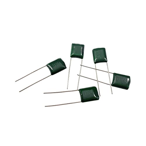 Cermant 20pcs 0.1uf 100V Polyester Capacitor 2A104J 100nf Mylar Film Capacitor CL11 Electrolytic Capacitors for TV, LCD Monitor, Game